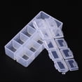 Cuboid Plastic Bead Containers Flip Top Bead Storage 10 Compartments ...
