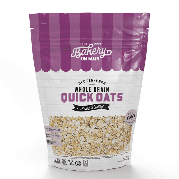 Bakery on Main, Quick Oats, Gluten Free Oats, 7.5 lb Resealable Bag ...