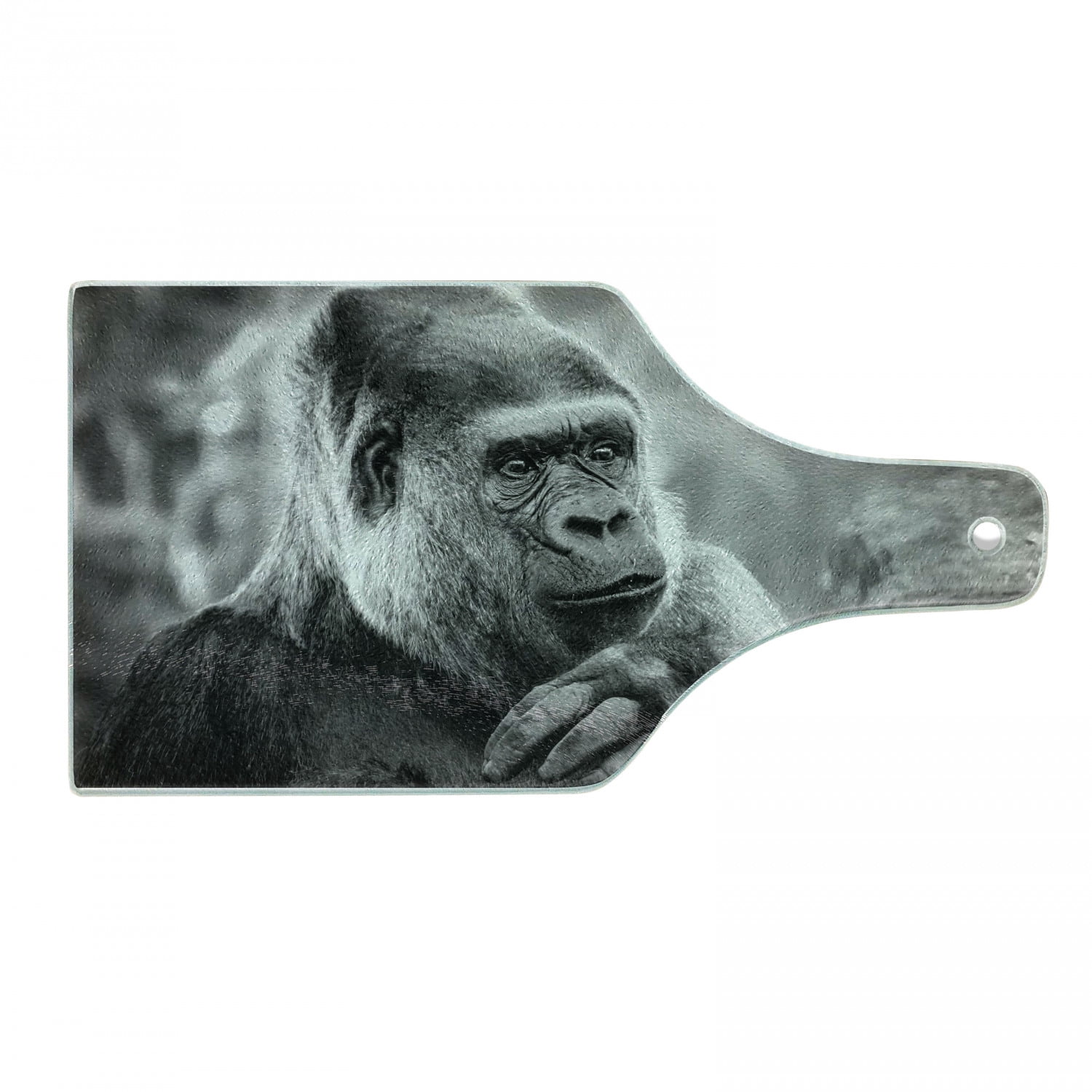 Gorilla Cutting Board, Close up Shot of an Ape Animal on a Blurry ...
