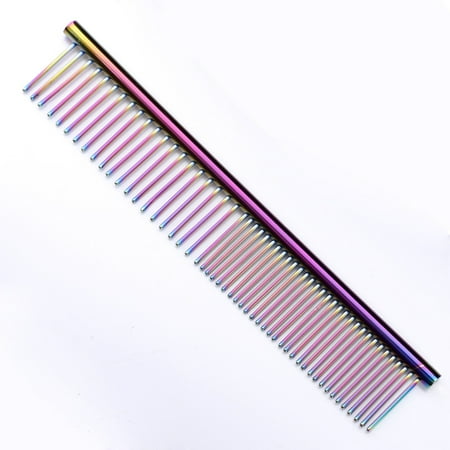 TILIYHELLO Pet steel comb stainless steel color row comb beauty comb ...