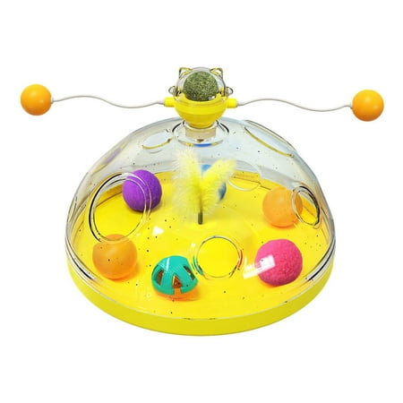 Xinxinyy Cat Toy Interactive Spinning Track Ball Stimulating Mental Pet ...