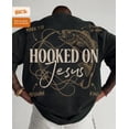 Christian Fishering Shirt Hooked on Jesus Trendy Faith Fishing Tshirt ...