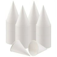 Disposable White Paper Cone Water Cups, 4oz, Pack of 200 for Cold ...