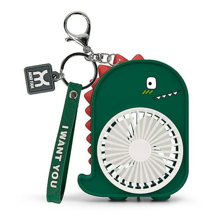 Dinosaur Backpack Keychain Pocket Fan Usb Charge Outdoors Fans Keyring ...