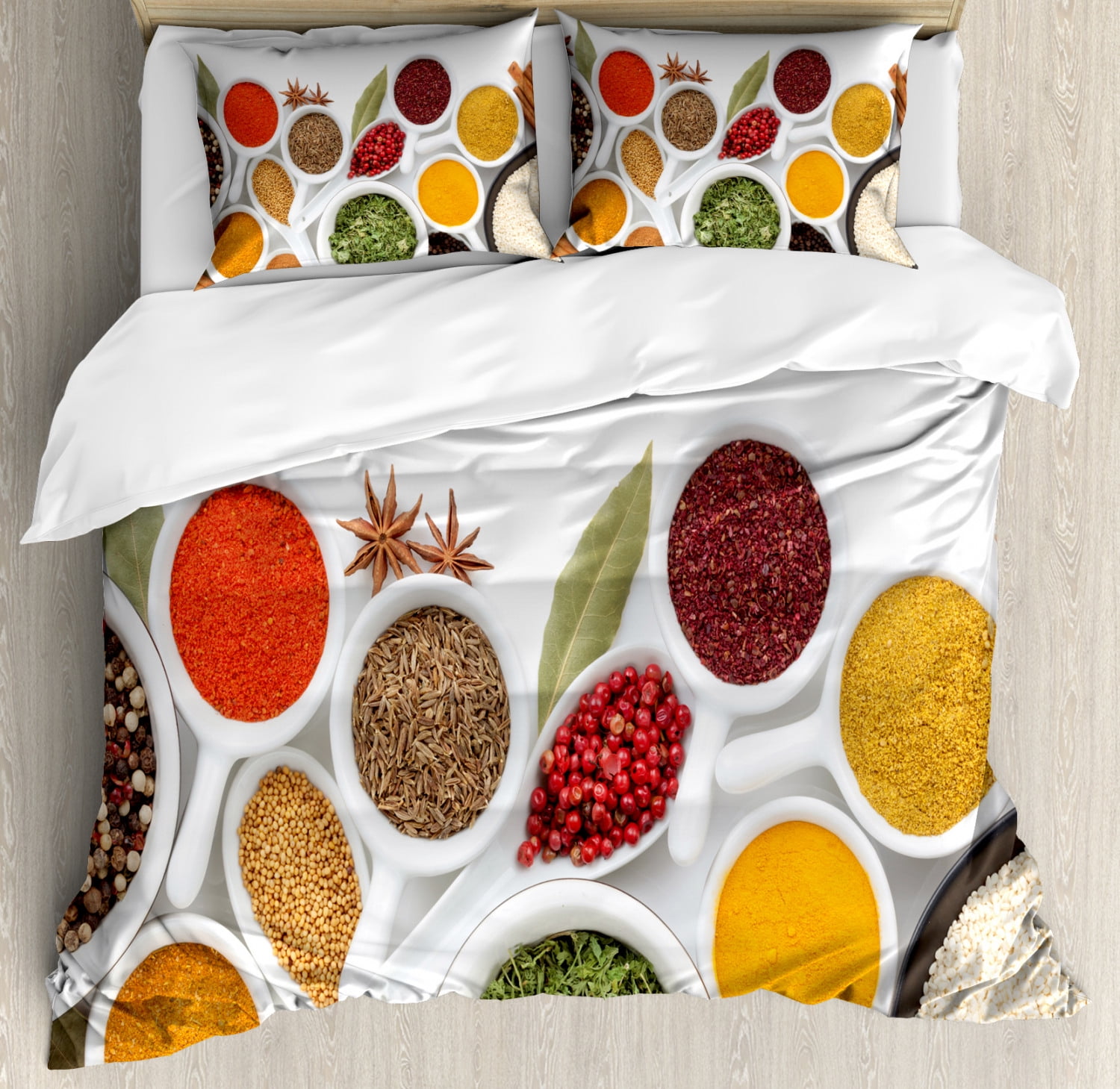 Spice Duvet Cover Set King Size, Overview Picturesque of Colorful ...