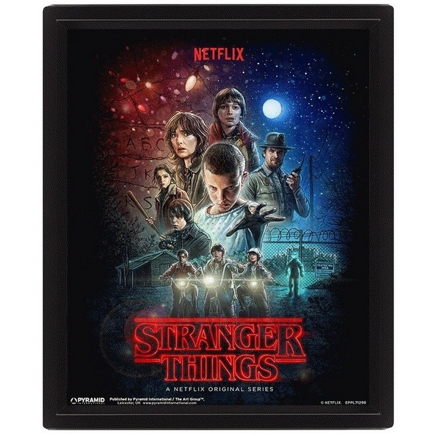 UTTA4239 100% Plastic Stranger Things 3D Framed Picture Horror Tv ...
