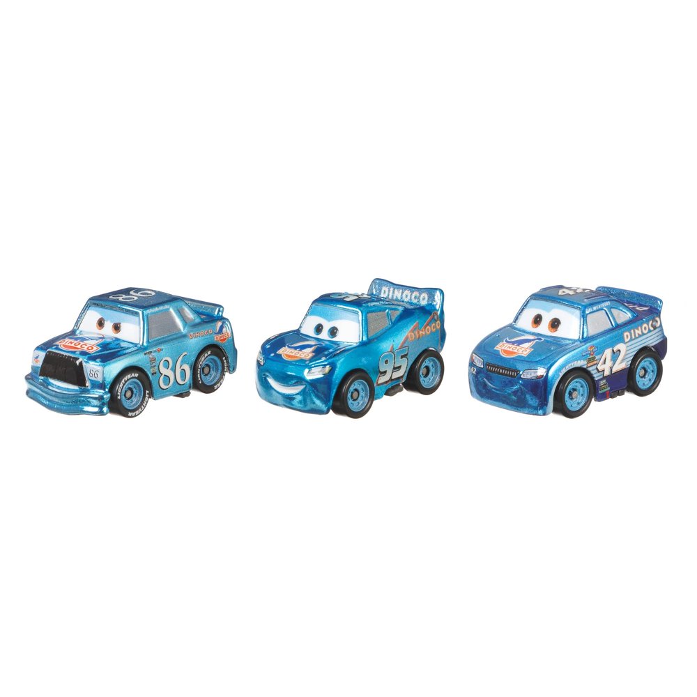 Disney/Pixar Cars Mini Racers Vehicle Metallic Dinoco 3-Pack - Walmart ...