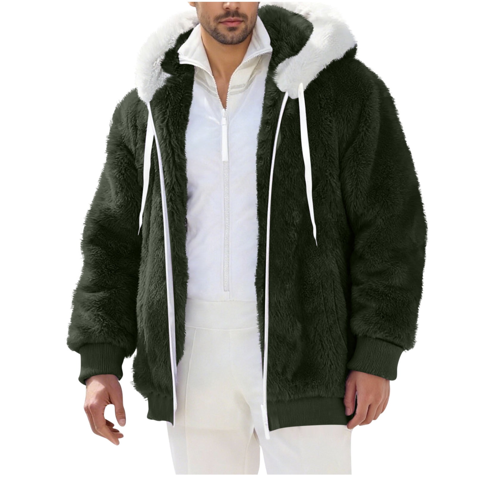 Click here for Kaemgyyd Mens Fuzzy Sherpa Jacket Fluffy Fleece Fu... prices