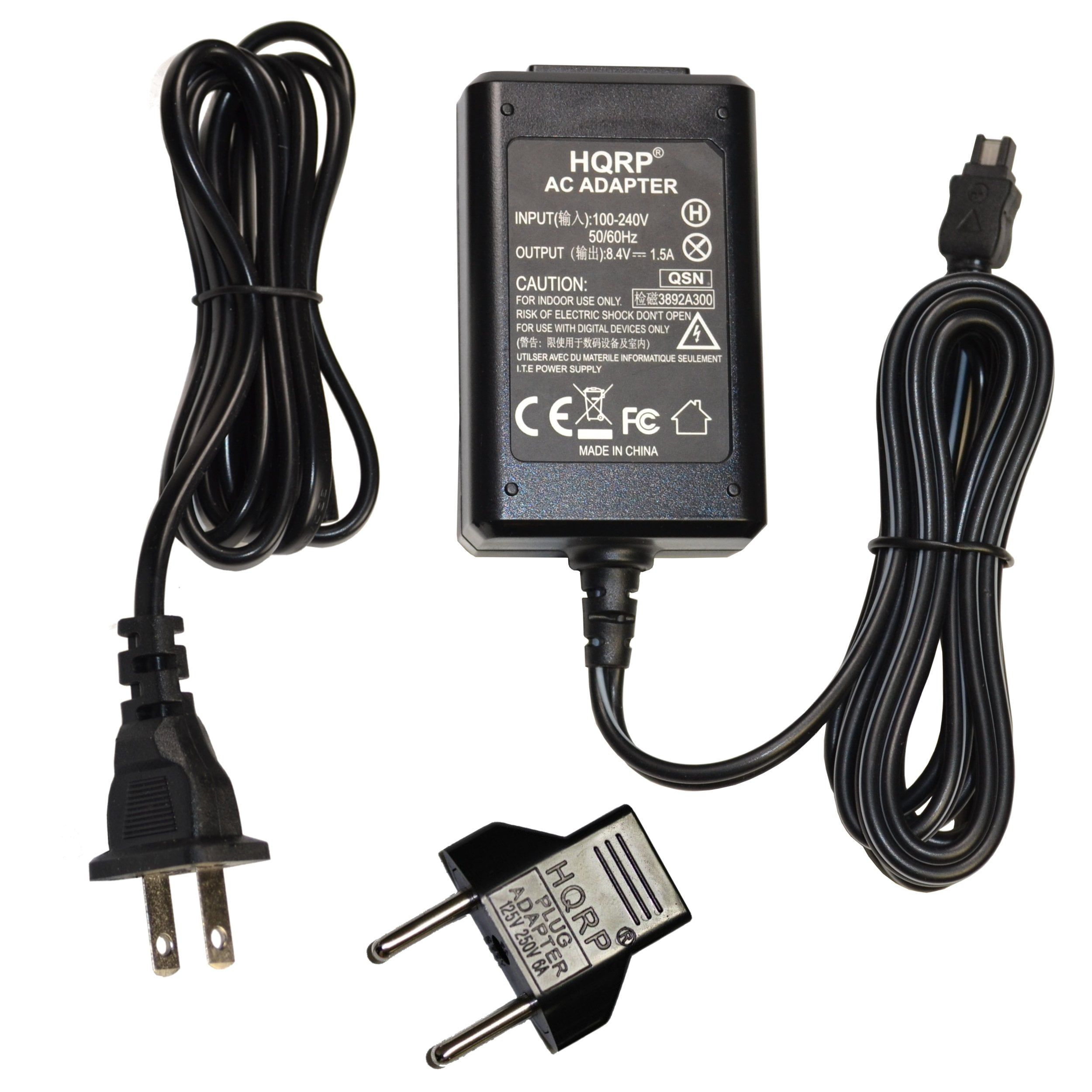 HQRP AC Power Adapter for Sony HandyCam DCR-SR68 DCR-SR88 DCR-SX43 DCR ...