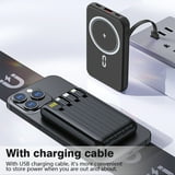 Magnetic Wireless Power Bank,DFITO Portable 10000 mAh Charger Built in ...