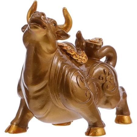 YDHely Year of Ox Figurines Vintage Cattle Cow Statue Tea Pet Ornament ...