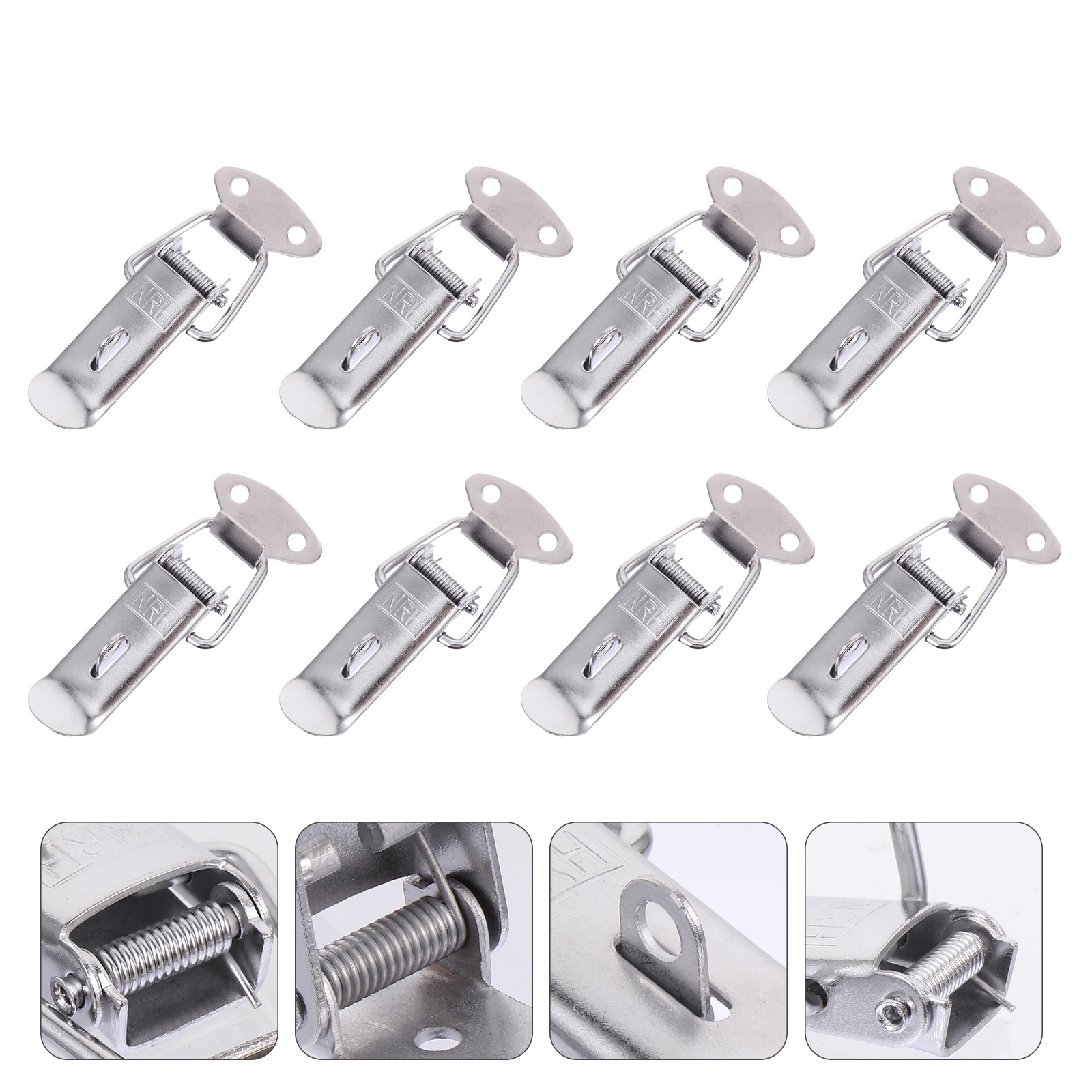 NICEXMAS 8pcs Cabinet Box Locks Spring Loaded Latch Catch Toggle Hasps ...