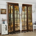 Fall Blackout Curtains Nature Autumn Forest Rustic Farmhouse Cabin ...