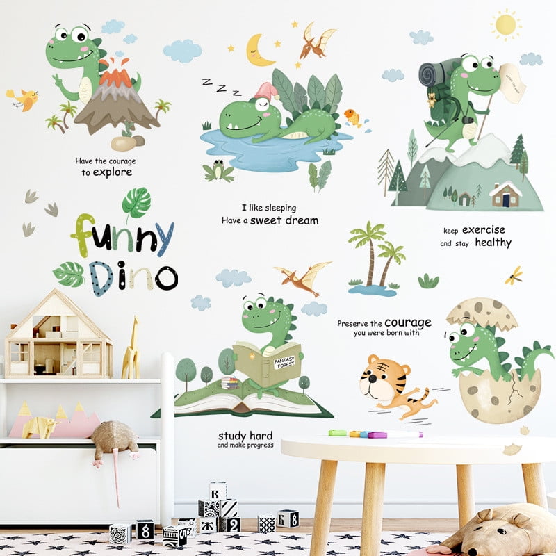Vinil Decorativo Infantil Dinosaurios Animales Bebé Niños Dara Baby ...