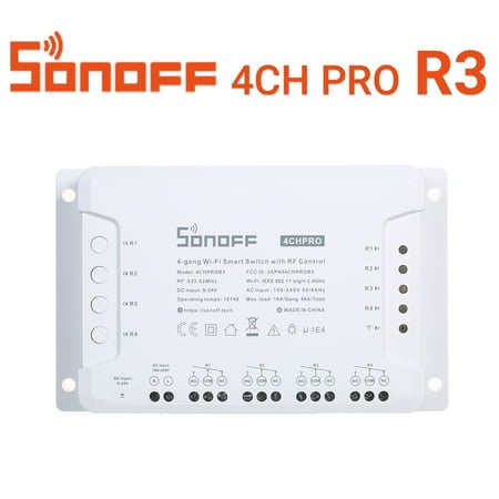 4CH PRO 4-gang Wi-Fi Smart Switch with RF Control 4 Way Home Automation ...