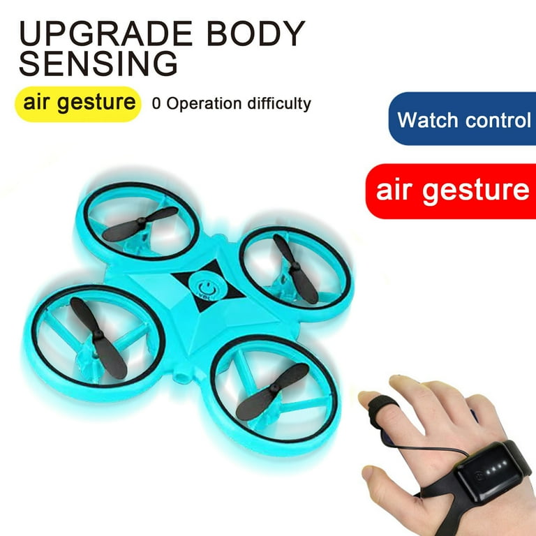 Hot Sale Gesture Control Drone with Smart Watch Controlled Rc Quadcopter Aircraft Hand Sensor Drone 500mAH Batteries 360 Flips Led Light 3 Modes Best