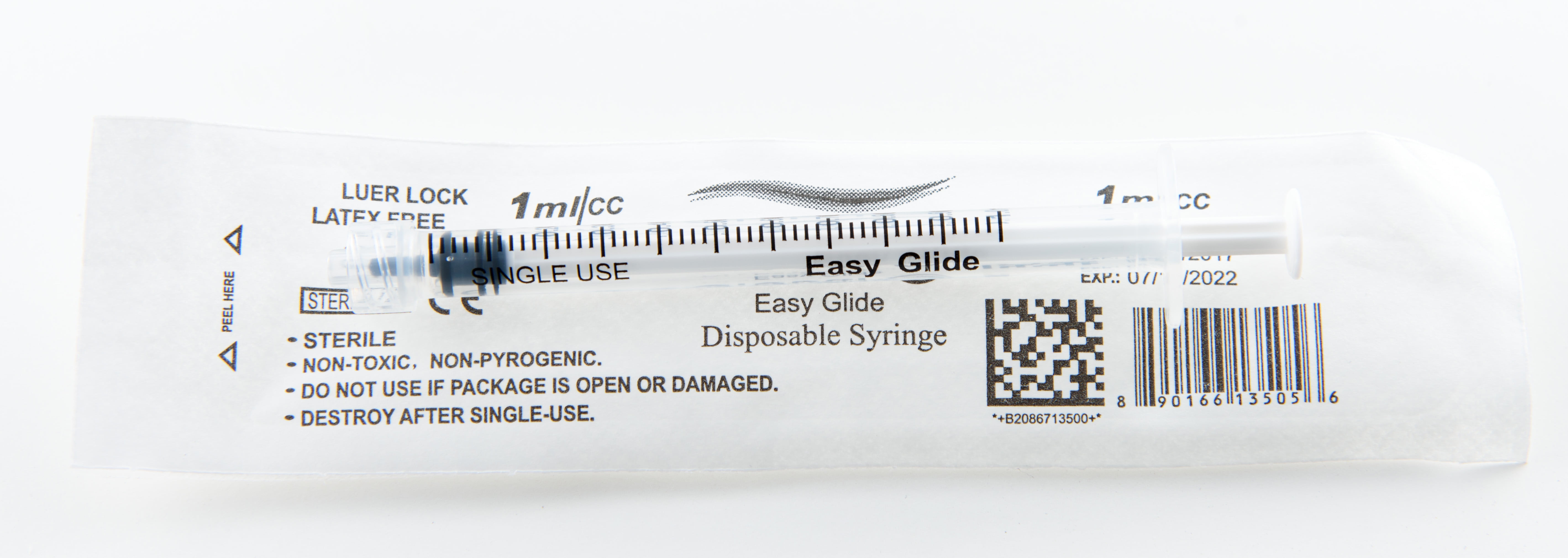 Buy 1ML Syringe Only with Luer Lock Tip - 50 Syringes Without a Needle ...