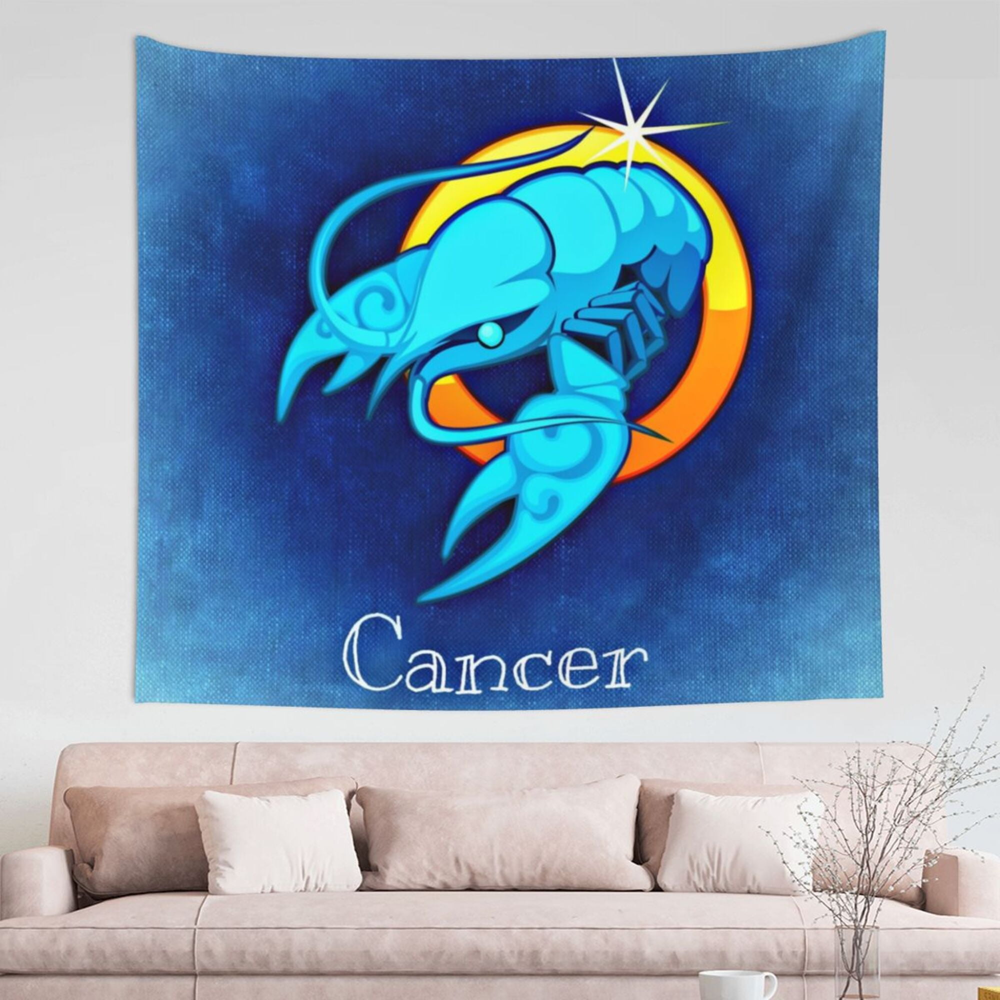 Cancer Star Sign Tapestry, Zodiac Signs Wall Decor Home Decor Bedroom ...
