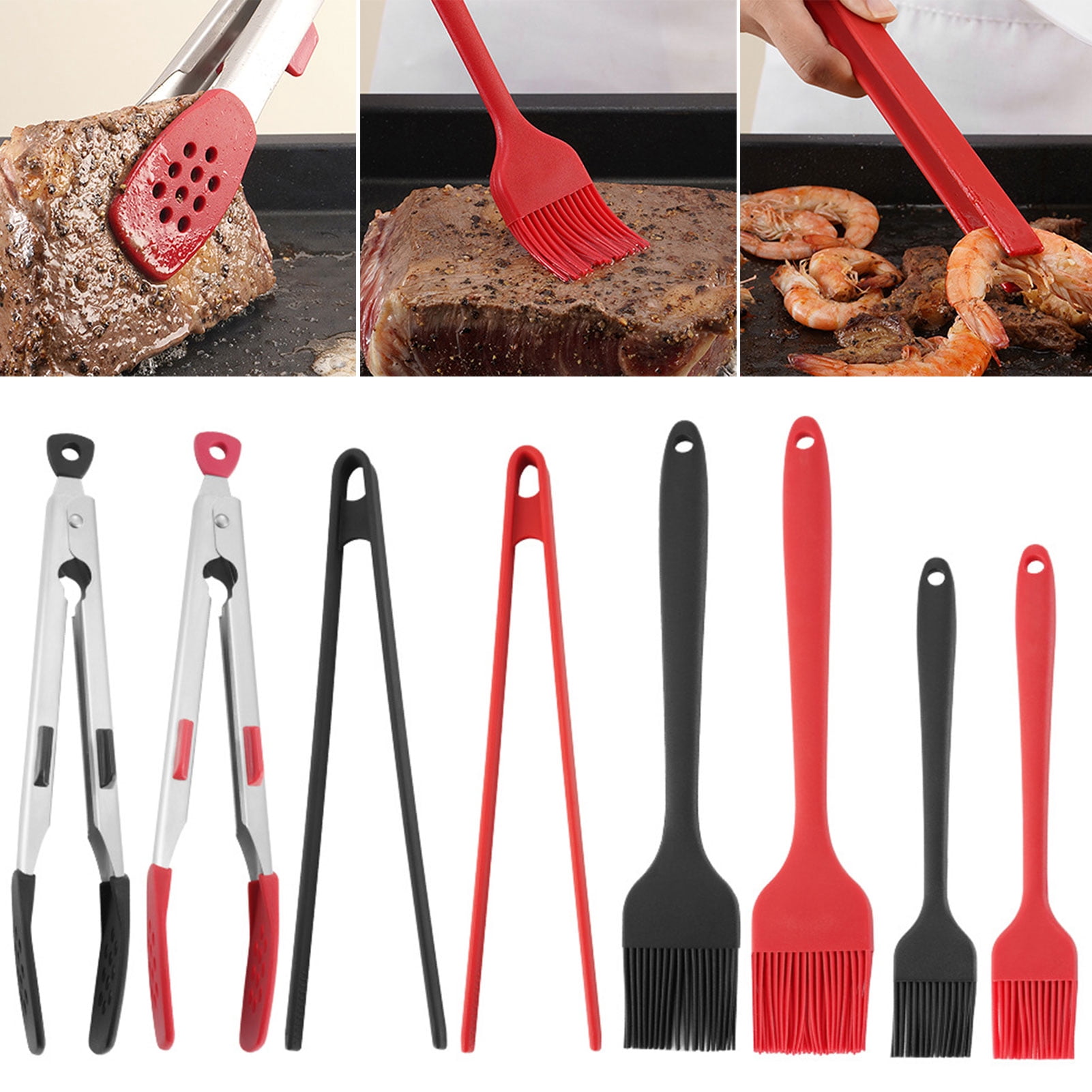 Steak Tong Barbecue Tool - Heat-Resistant - Anti-Slip - Bread Roast ...