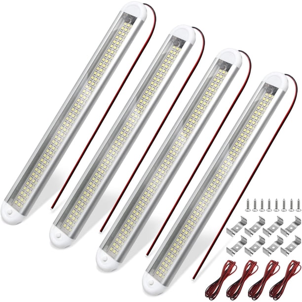 4 Pack (White) 12V LED Van Interior Lights Kits 120 LEDs Strip Light ...