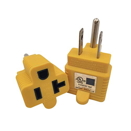 Parkworld 68321 T-Blade 20 Amp to 15 Amp Adapter, Household Regular 15A ...