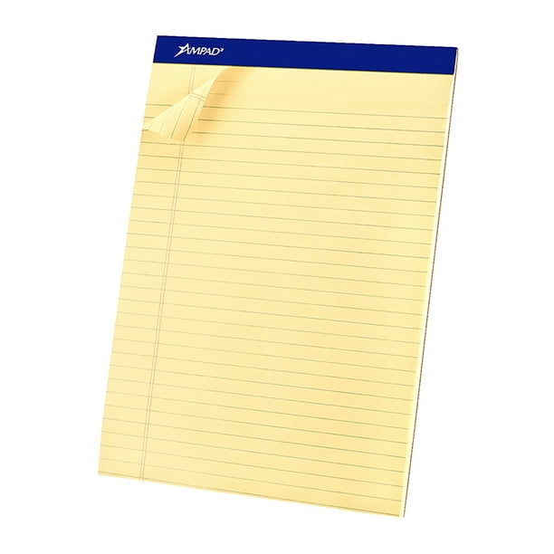 Block Ampad, Tamaño Carta, color amarillo, Rayado, block C/50 Hjs, 12 ...