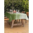 Abstract Ocean Rectangle Outdoor Tablecloth with Umbrella Hole Green ...