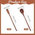 6 Pcs Wooden Coffee Spoons, Long Handle Wooden Teaspoon, Stirring ...