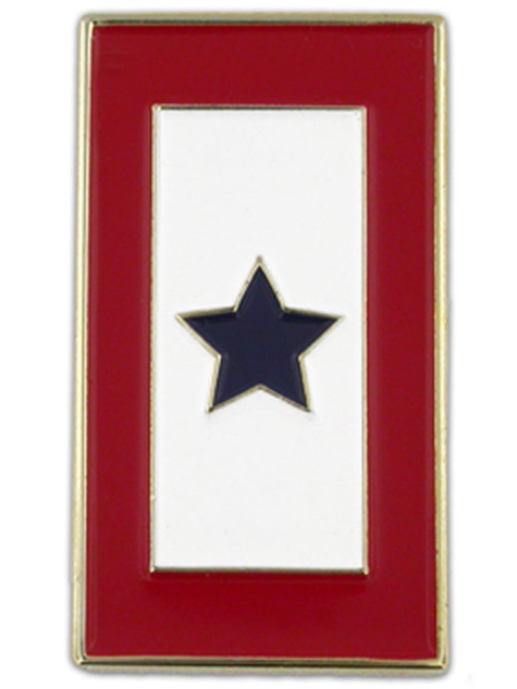 Rectangular Patriotic Military One Blue Star Service Flag Lapel Pin ...