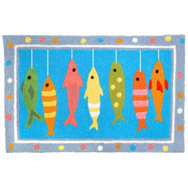 Fresh Fish Catch Line Caught Coastal Accent Rug 33 X 21 Inches ...