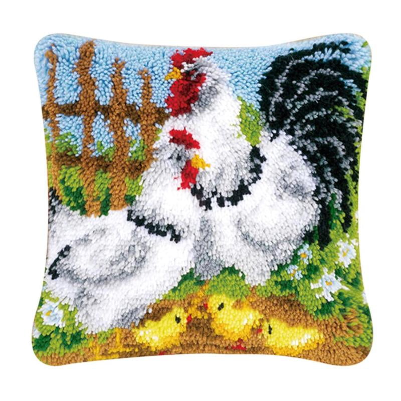 Sewing & Fiber Latch hook kit animal bird pillowcase kit Craft Supplies ...
