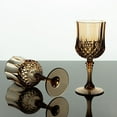 BalsaCircle 6 Pack 8 oz Gold Crystal Cut Plastic Goblets - Disposable ...