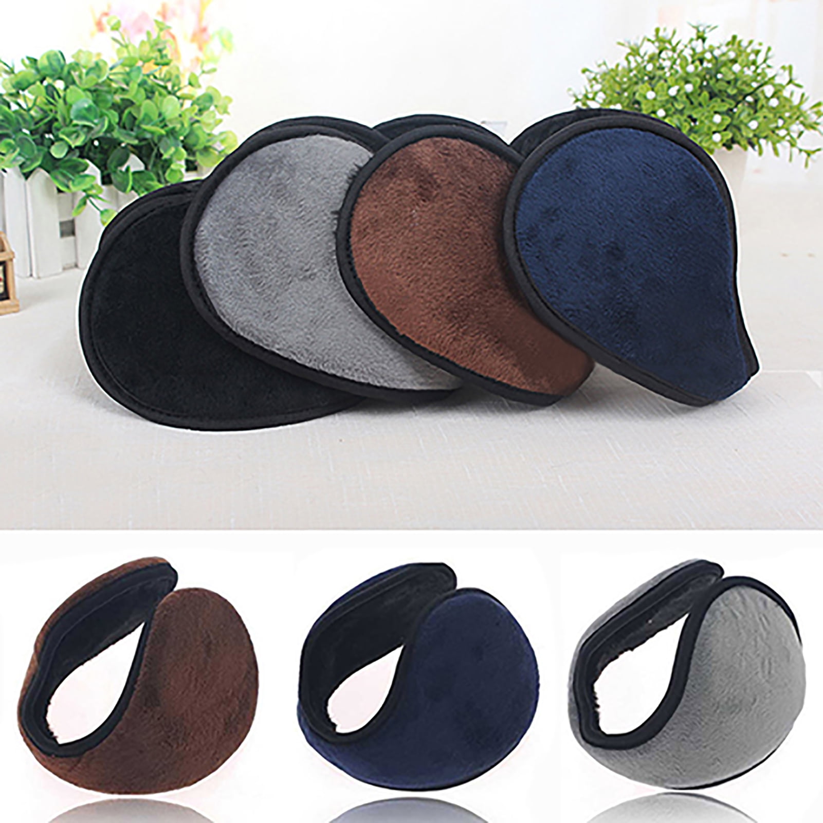 Dengjunhu 2/3/4PCS Ear Muffs For Winter Men Women, Adjustable Fleece ...