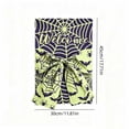 Lilgiuy Halloween 3D Bow Garden Flag, 17.72x11.81 in Spider Web Bat ...