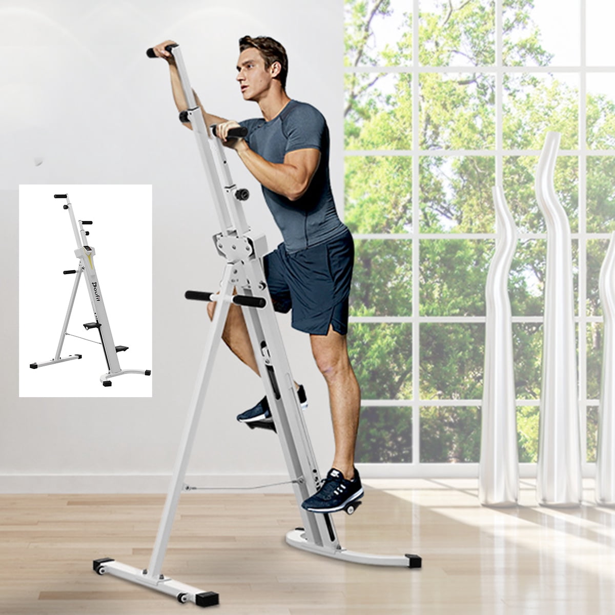 Doufit Vertical Climber Exercise Machine Heavy Duty Folding Climbing 