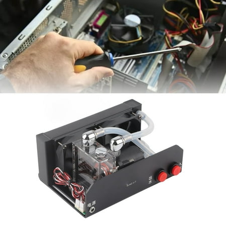 PC Cooling Pump, CPU Cooling Pump Dual Fan 13ft Lifts 600L/H for ...