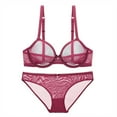 Womens Bra And Panty Sets Sexy See Through Lace Mesh Sheer Bra Lingerie Set Two Piece