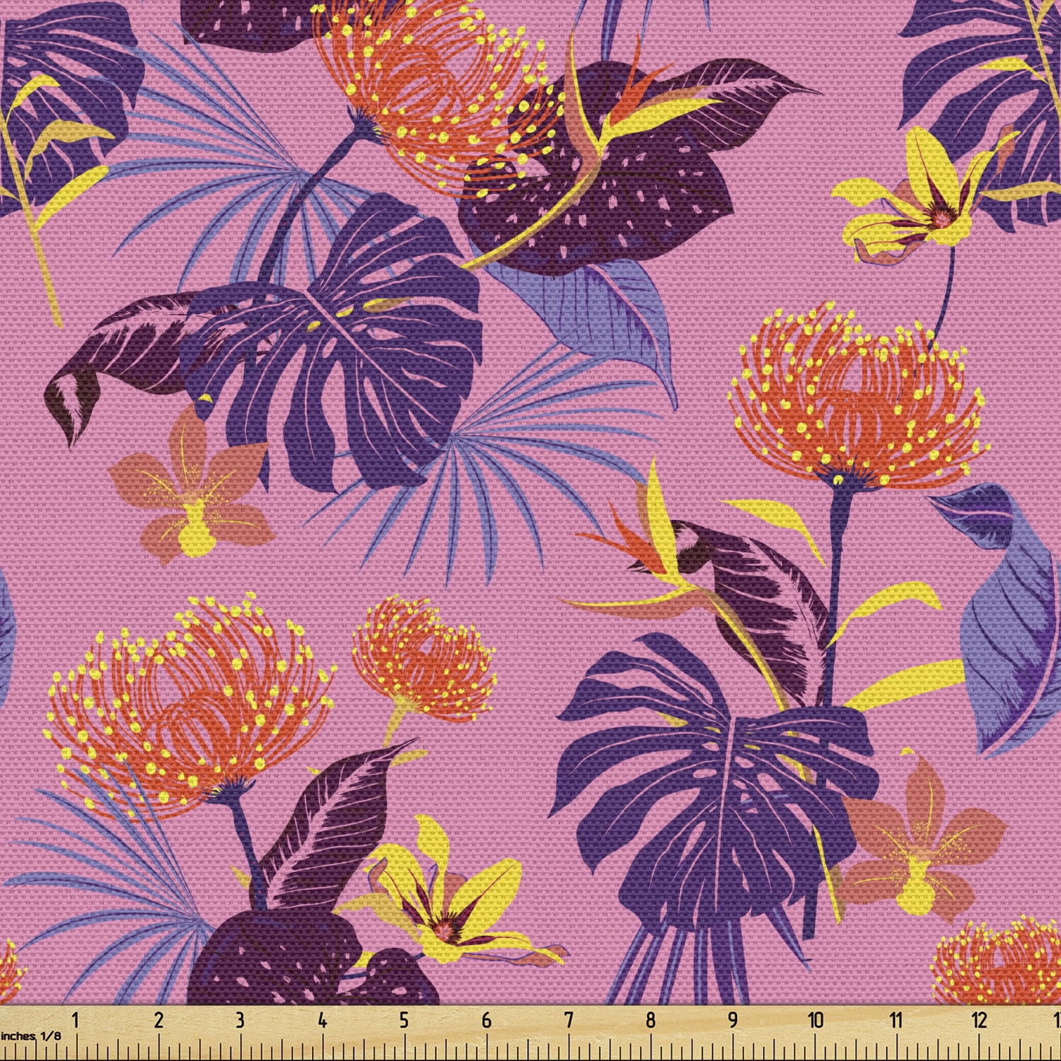 Tropical Sofa Upholstery Fabric by the Yard, Summer Feel Monstera ...