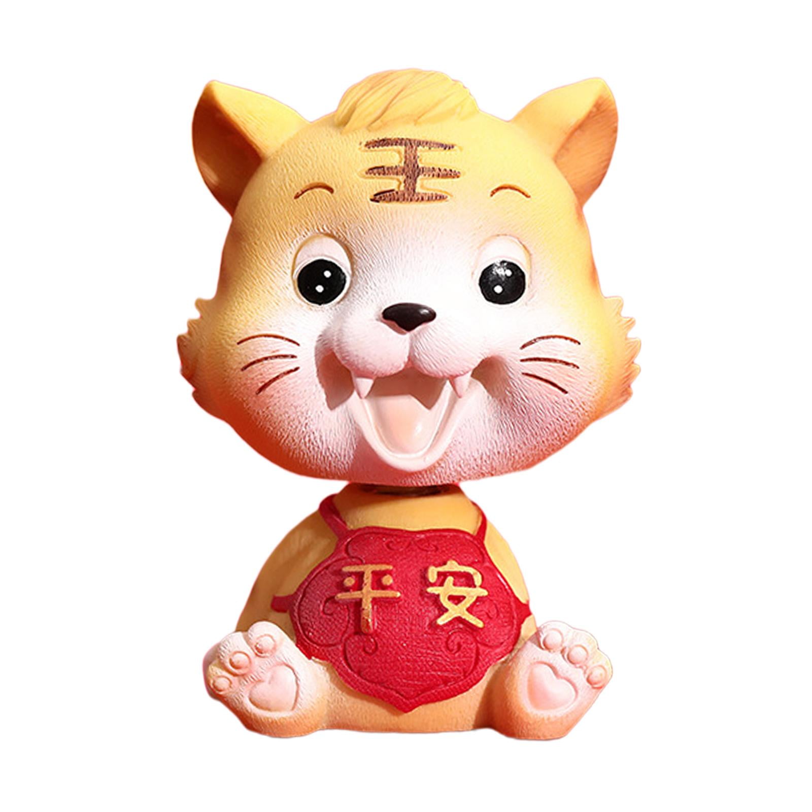 Resin TIGERS Figurine Micro Landscaping Lucky Miniature Animal Chinese ...