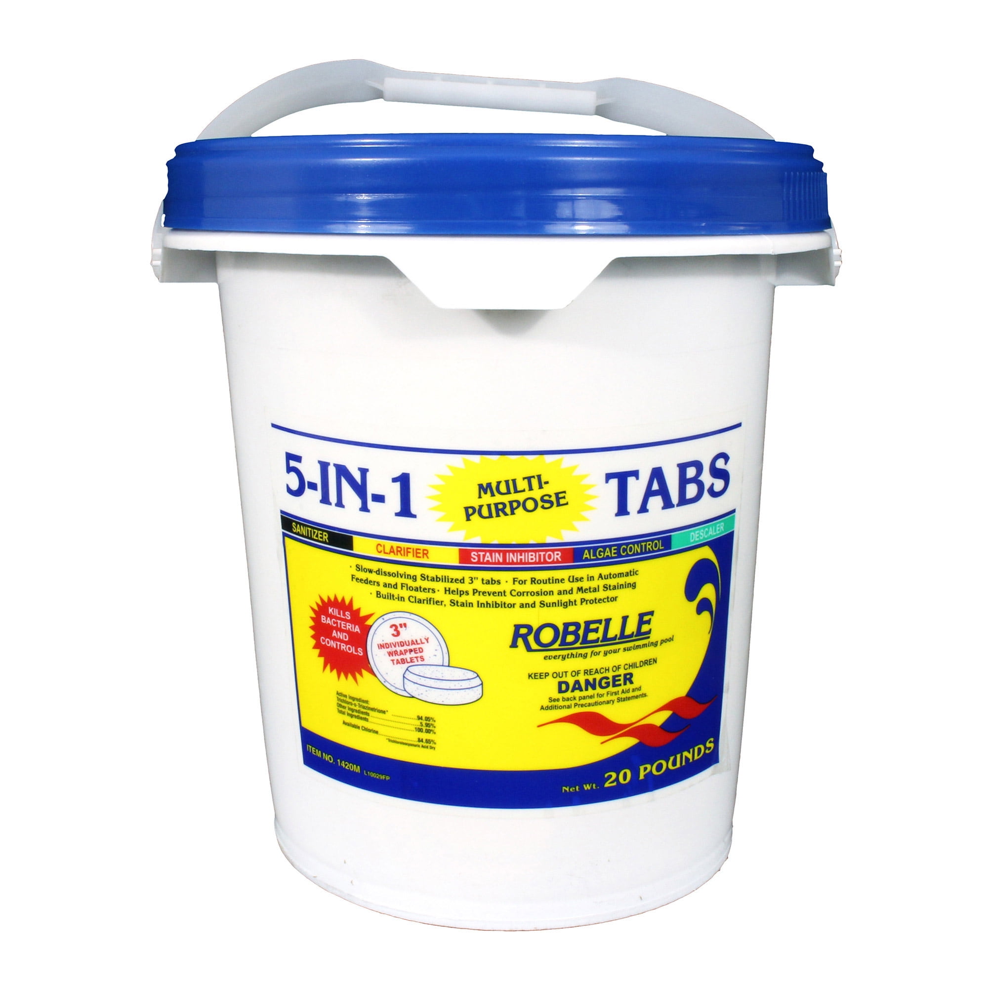 Robelle 5-In-1 Swimming Pool Multi-Purpose 3" Chlorinating Tabs ...