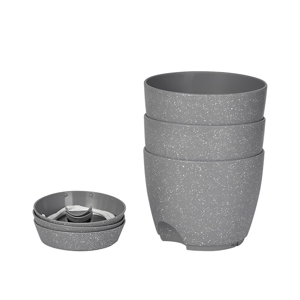 3Pcs Flowerpot Lazy Self Watering Flower Pots with Foundation Tray Case ...