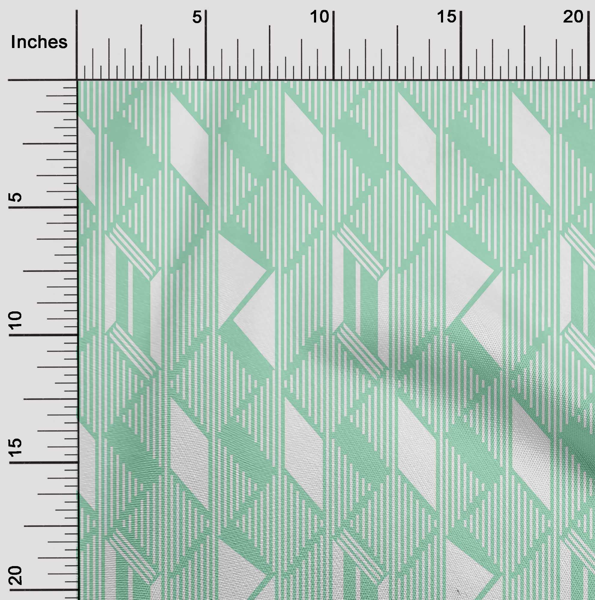 oneOone Viscose Chiffon Fabric Parallelogram & Triangle Geometric Print ...