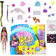 Barbie Color Reveal Glitter! Hair Swaps Doll, Glittery Purple with 25 ...