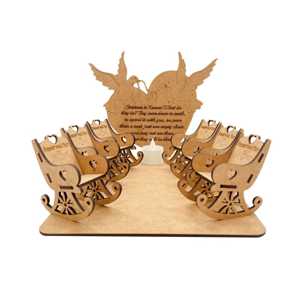 Click here for Alvinma 1pc Wooden Chair Decor Christmas Memorial... prices