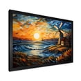Designart "Sunset Glow at Windmill Coastal Retreat I" Architecture ...