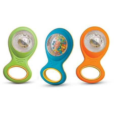 Edushape Bead Bell Baby Shakers Set 3 Piece Assorted Colors | Walmart ...