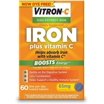 Vitron-C High Potency Iron Supplement with Vitamin C, 60 Coated Tablets ...