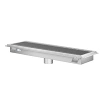 18" x 108" Stainless Steel Floor Trough Drain, 14-Gauge with Subway ...