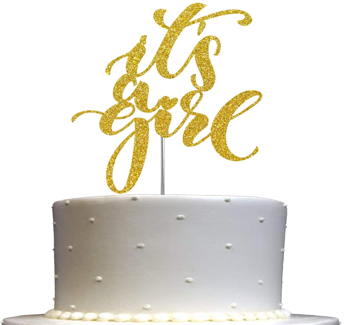 It’s a Girl Cake Topper Gold Glitter, Baby Shower Party Decoration ...