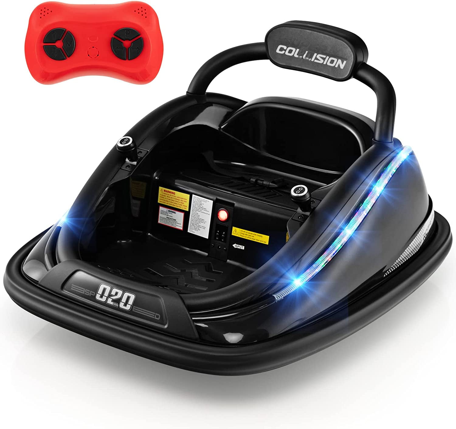 OLAKIDS Bumper Car for Toddlers, 12V Kids Electric Ride on Toy with ...
